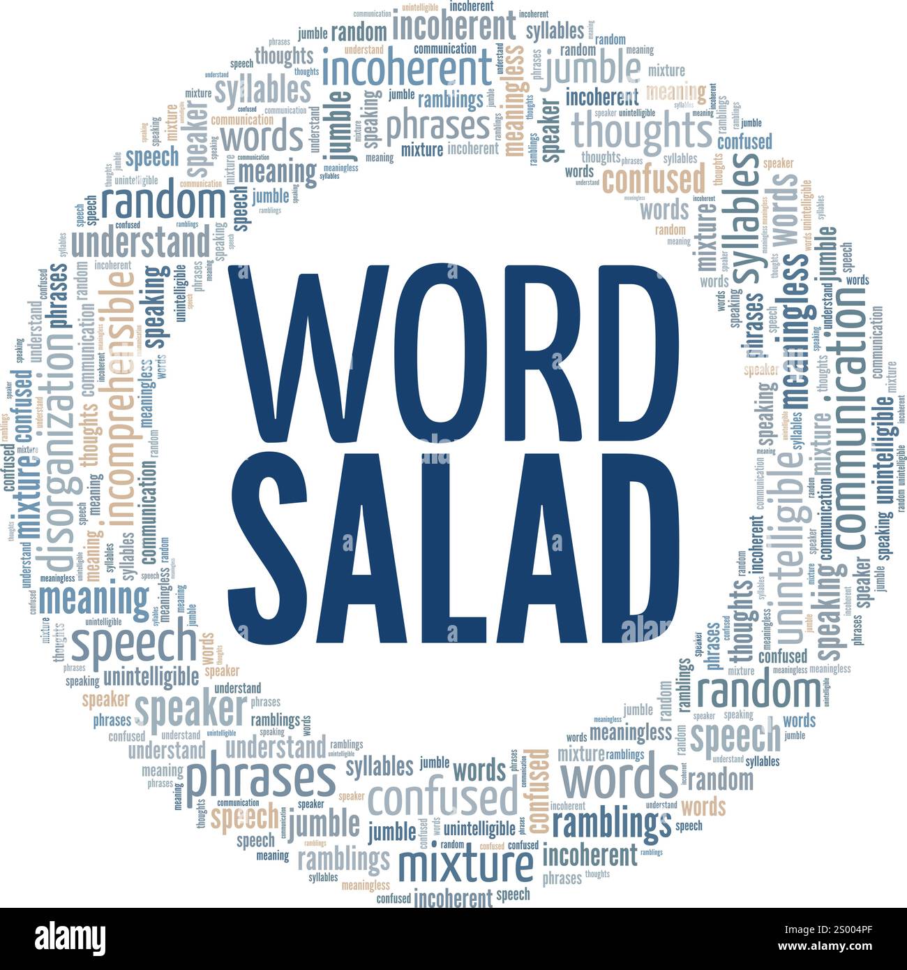 Word Salad word cloud conceptual design isolated on white background ...