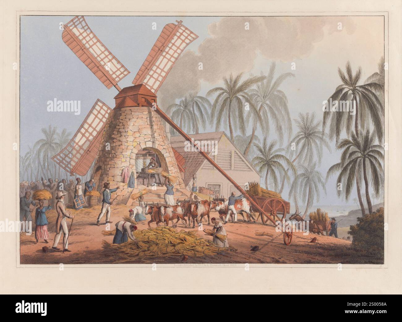 The mill-yard. From Views in the island of Antigua, illustrating steps ...