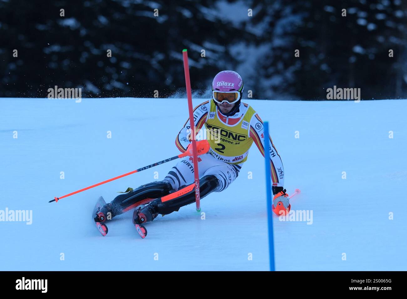 Linus Strasser of Team Germany competes during the Audi FIS Alpine Ski ...