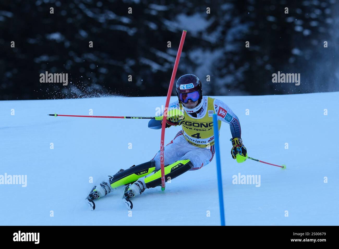 Atle Lie McGrath competes during the Audi FIS Alpine Ski World Cup ...