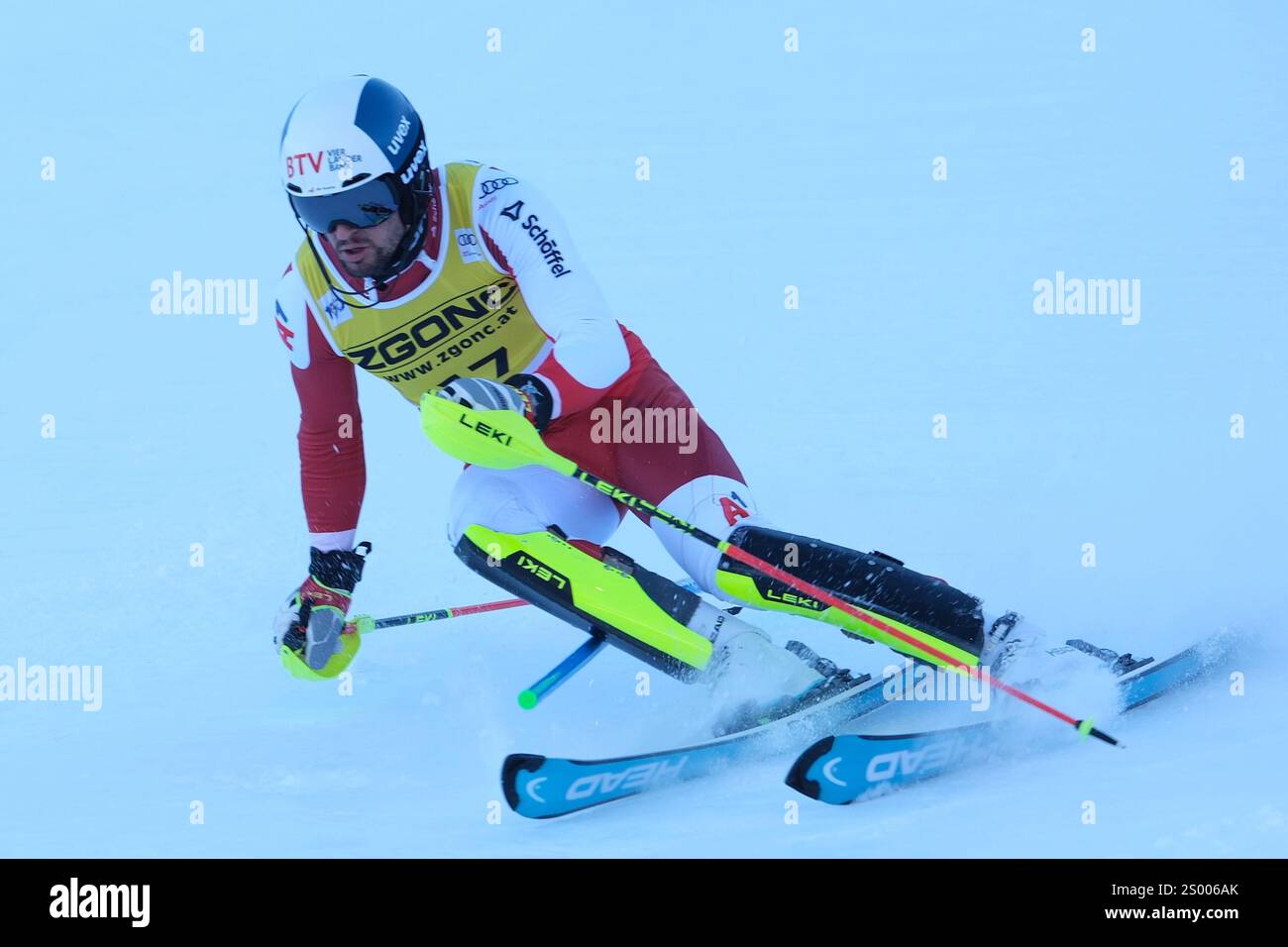 Johannes Strolz of Team Austria competes during the Audi FIS Alpine Ski ...