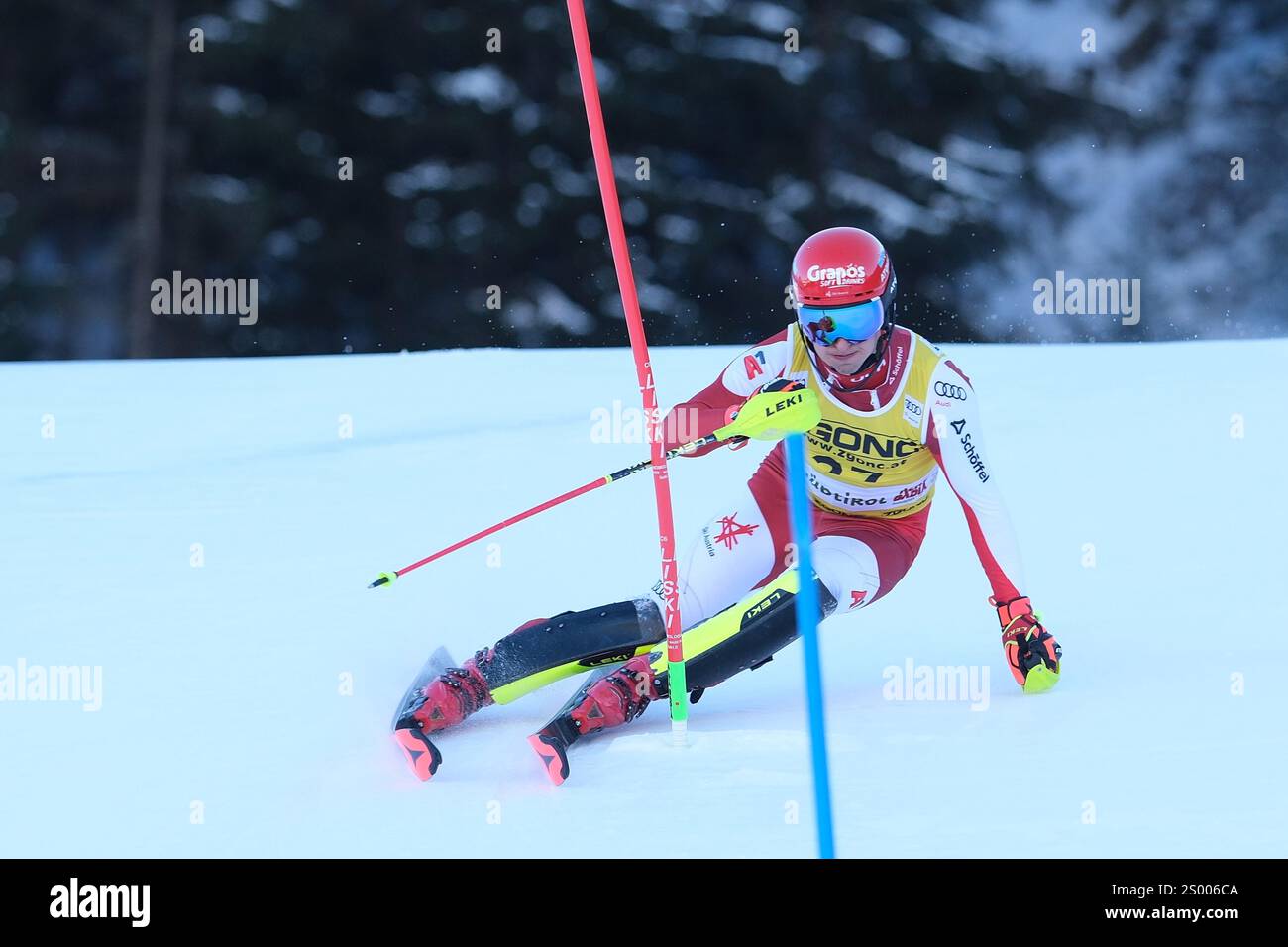 Adrian Pertl of Team Austria competes during the Audi FIS Alpine Ski ...