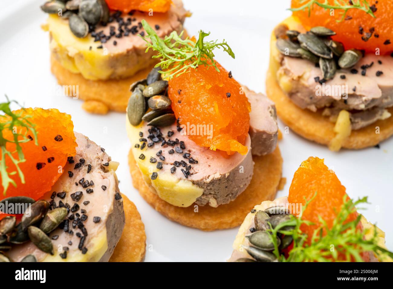 French fois gras snack over white Stock Photo - Alamy