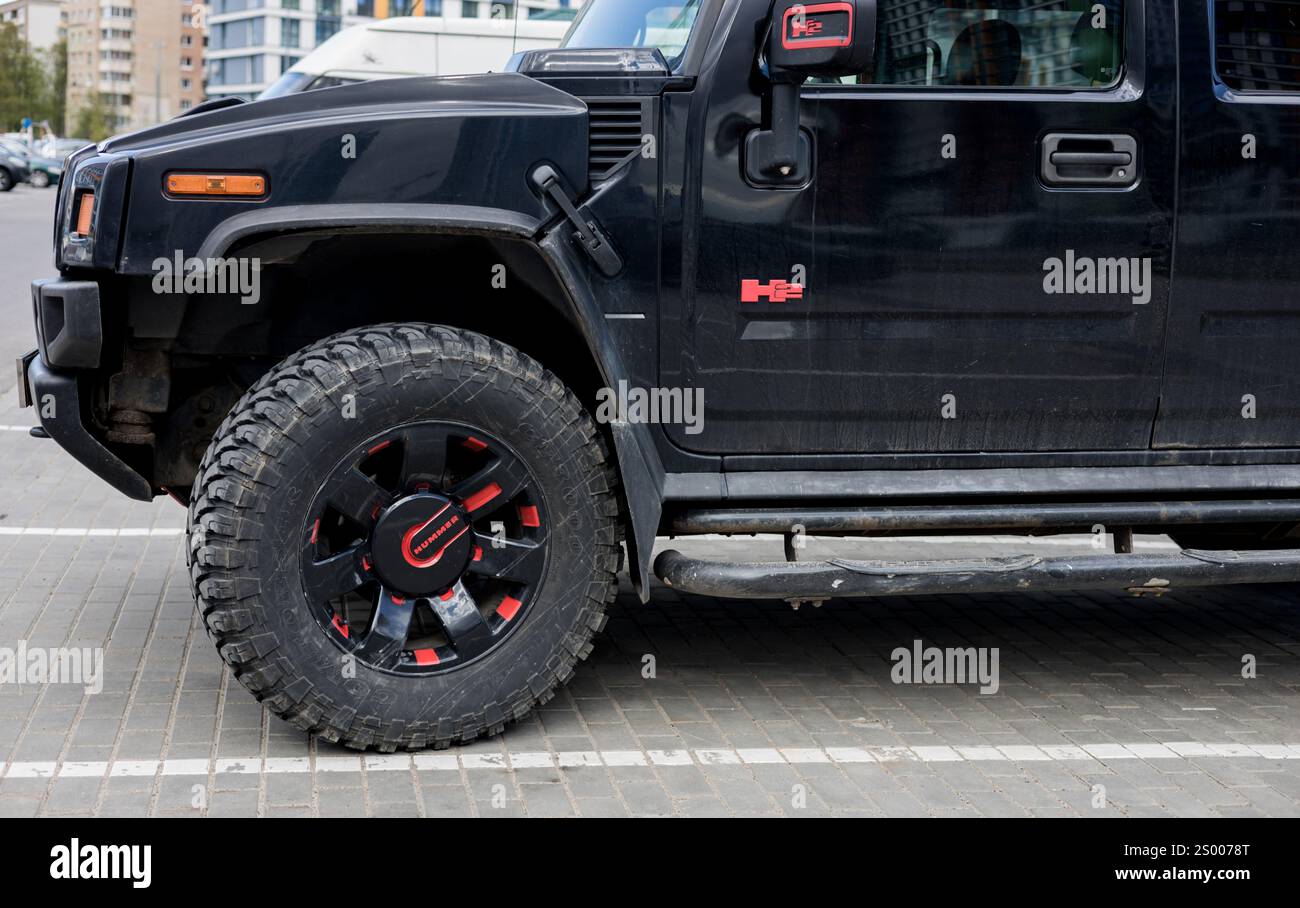 Minsk, Belarus, December 23, 2024 - luxury Hummer H2 auto parking at ...