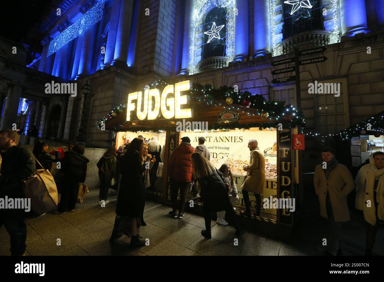 A fudge food Stall from the Christmas Market in Belfast city centre ...