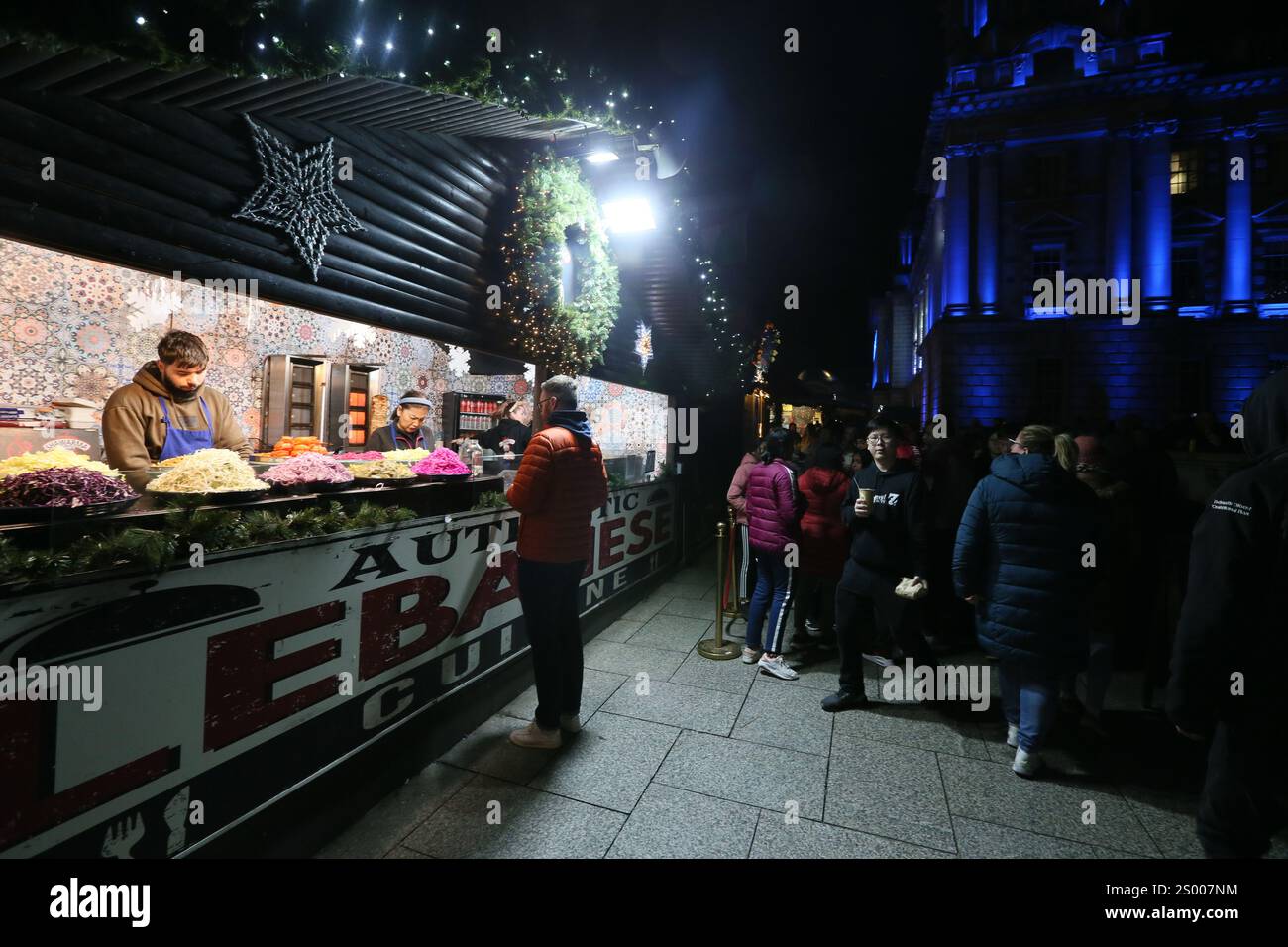 A Lebanese food Stall from the Christmas Market in Belfast city centre ...