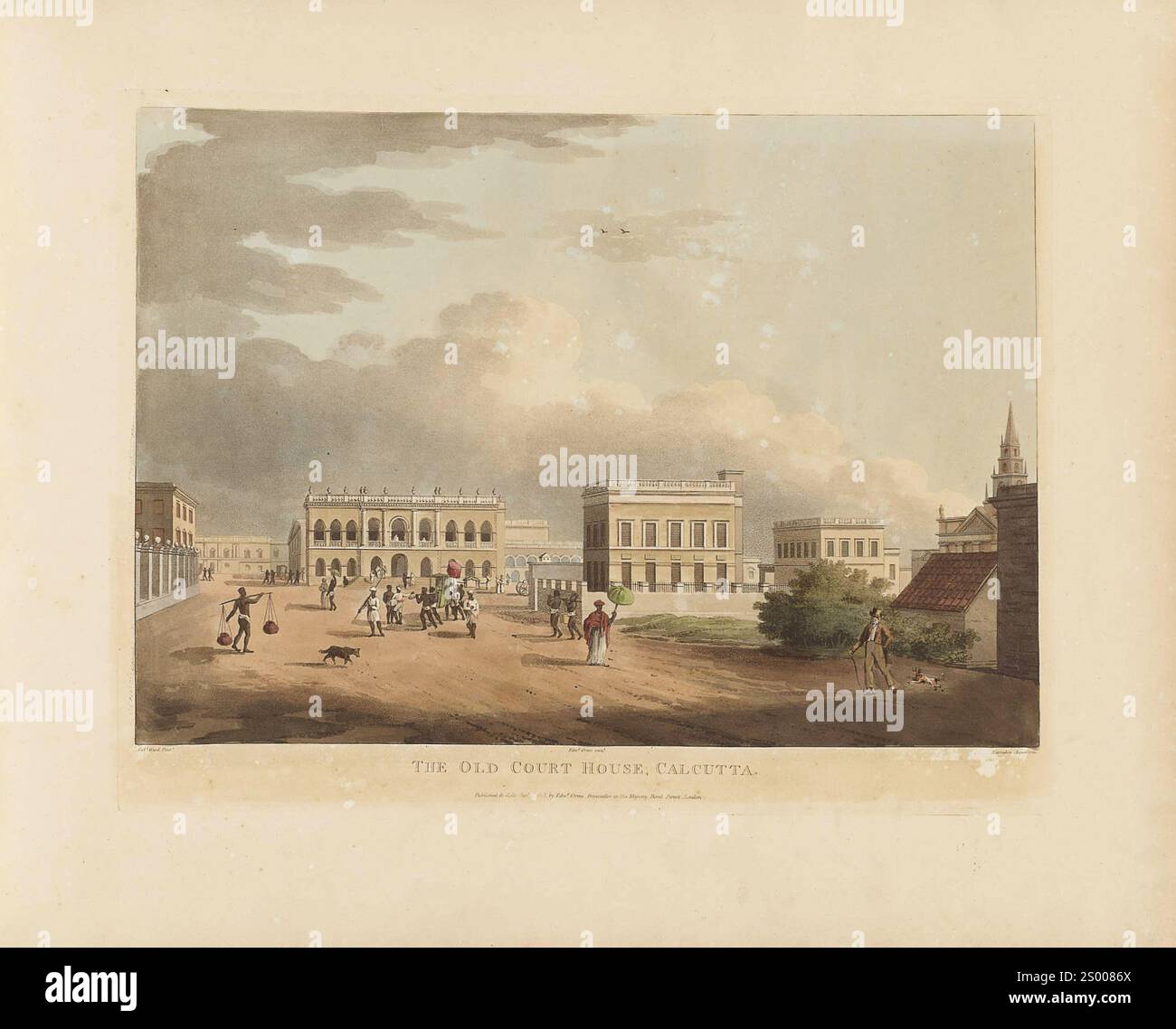 The Old Court House, Calcutta. From views in Hindostan aquatint from ...