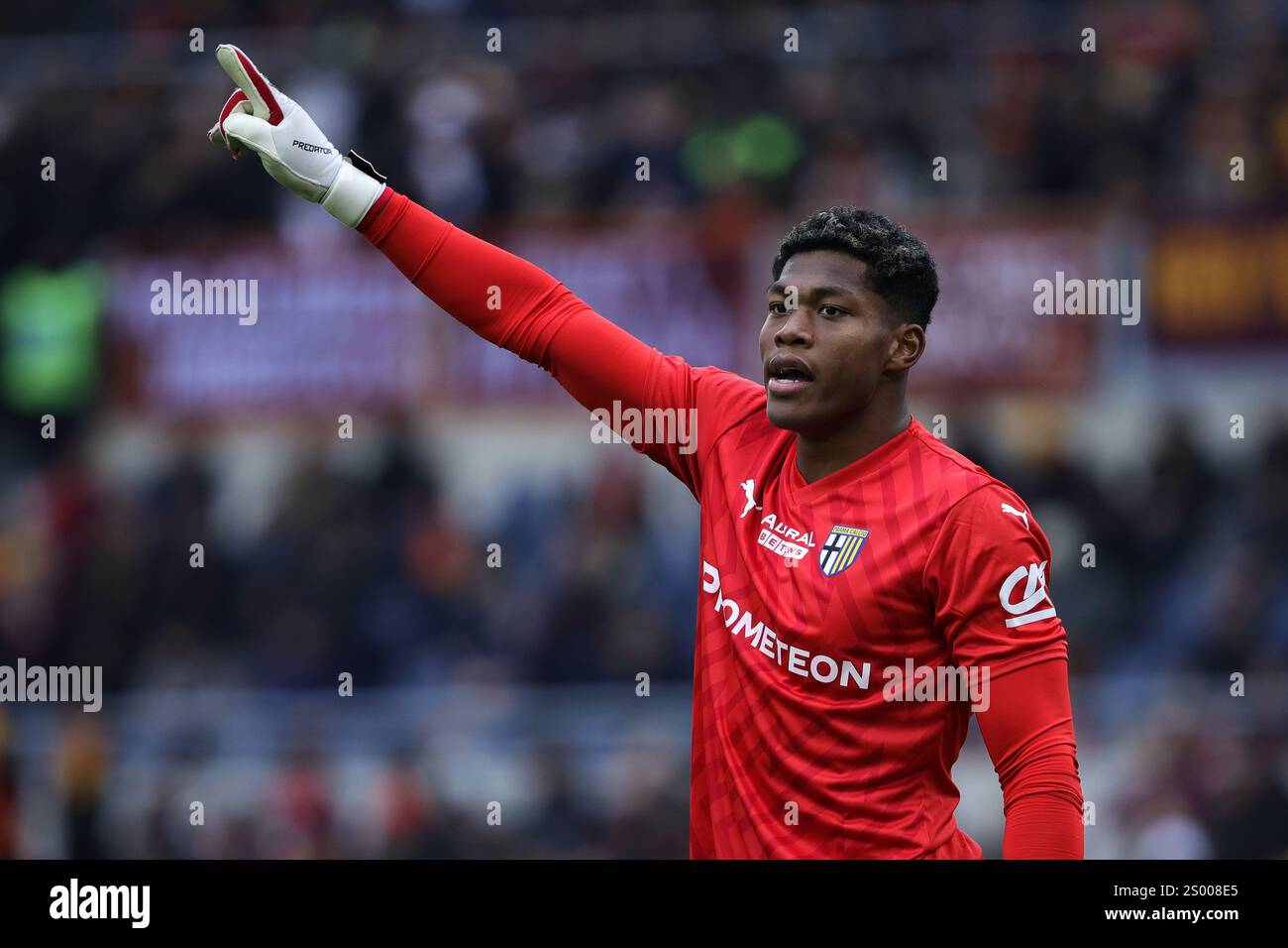Rome, Italy. 22nd Dic, 2024. Zion Suzuki goalkeeper of Parma gestures ...