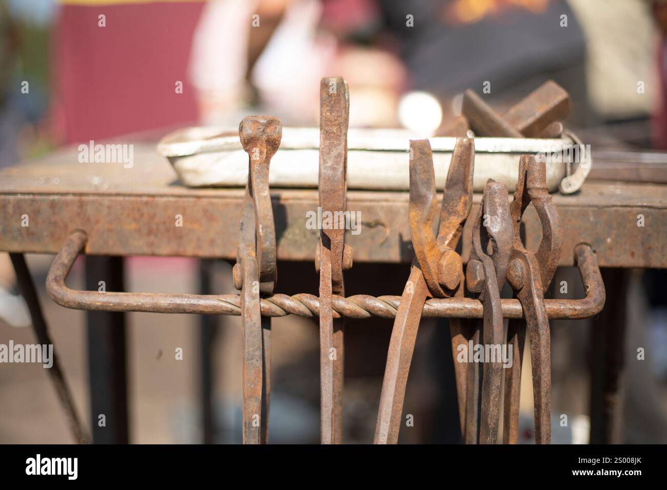 Tools for forging iron. Forging tools. The art of forging metal Stock ...