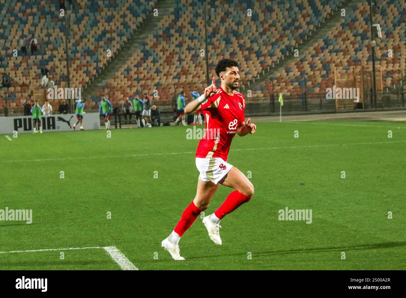 Cairo, Egypt. 22nd Dec, 2024. WESSAM ABOU ALI Celebrate After scoring a ...
