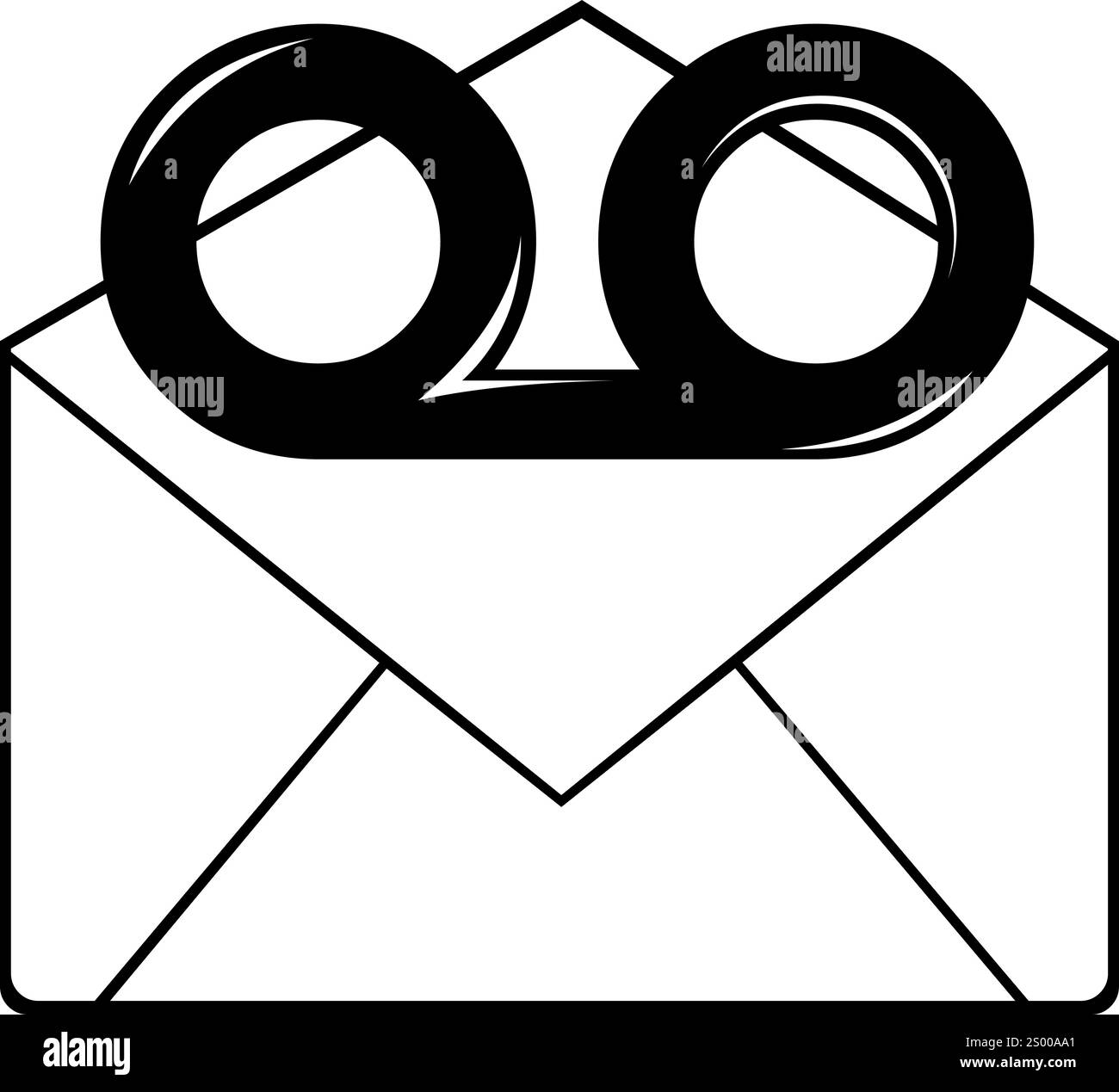 vector illustration drawing icon envelope card letter and voicemail ...