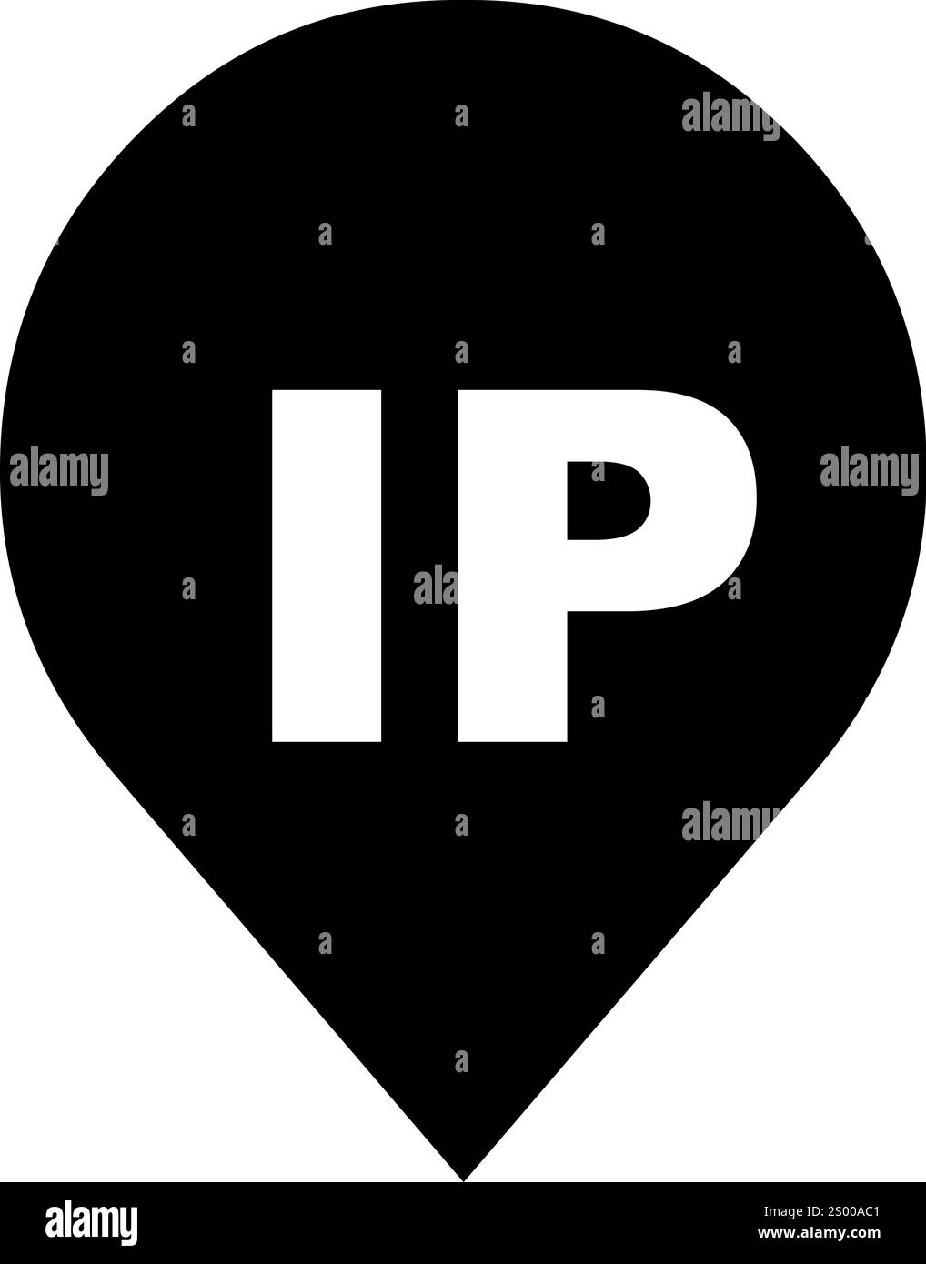 vector illustration black and white icon text and symbol ip connection ...