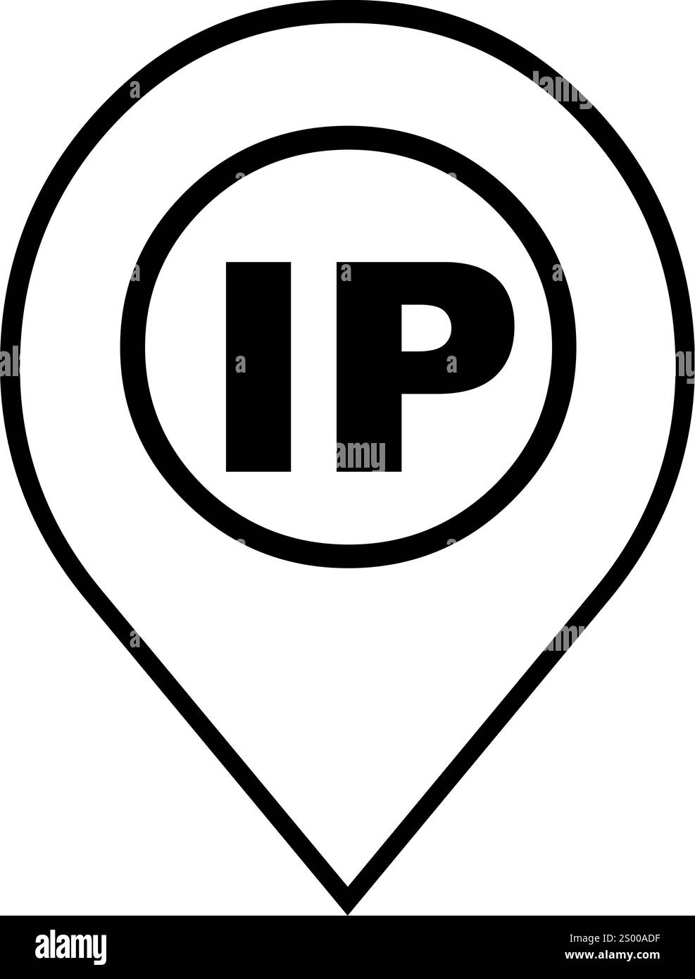 vector illustration drawing icon text and symbol ip connection, sketch ...