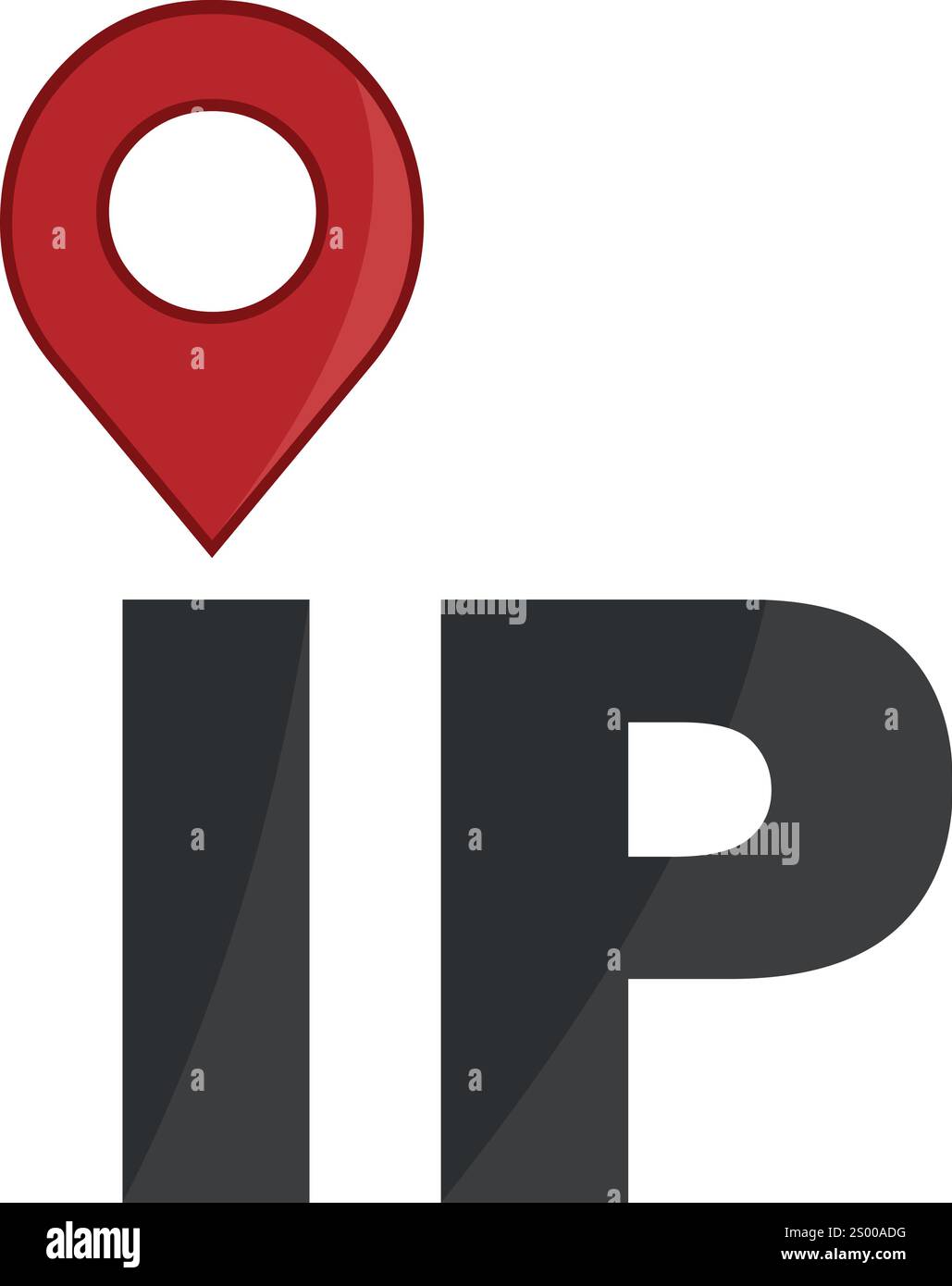 vector illustration text and symbol ip connection Stock Vector Image ...