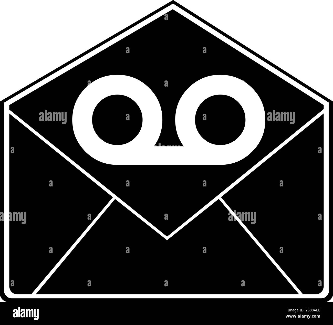 vector illustration black and white icon envelope card letter and ...