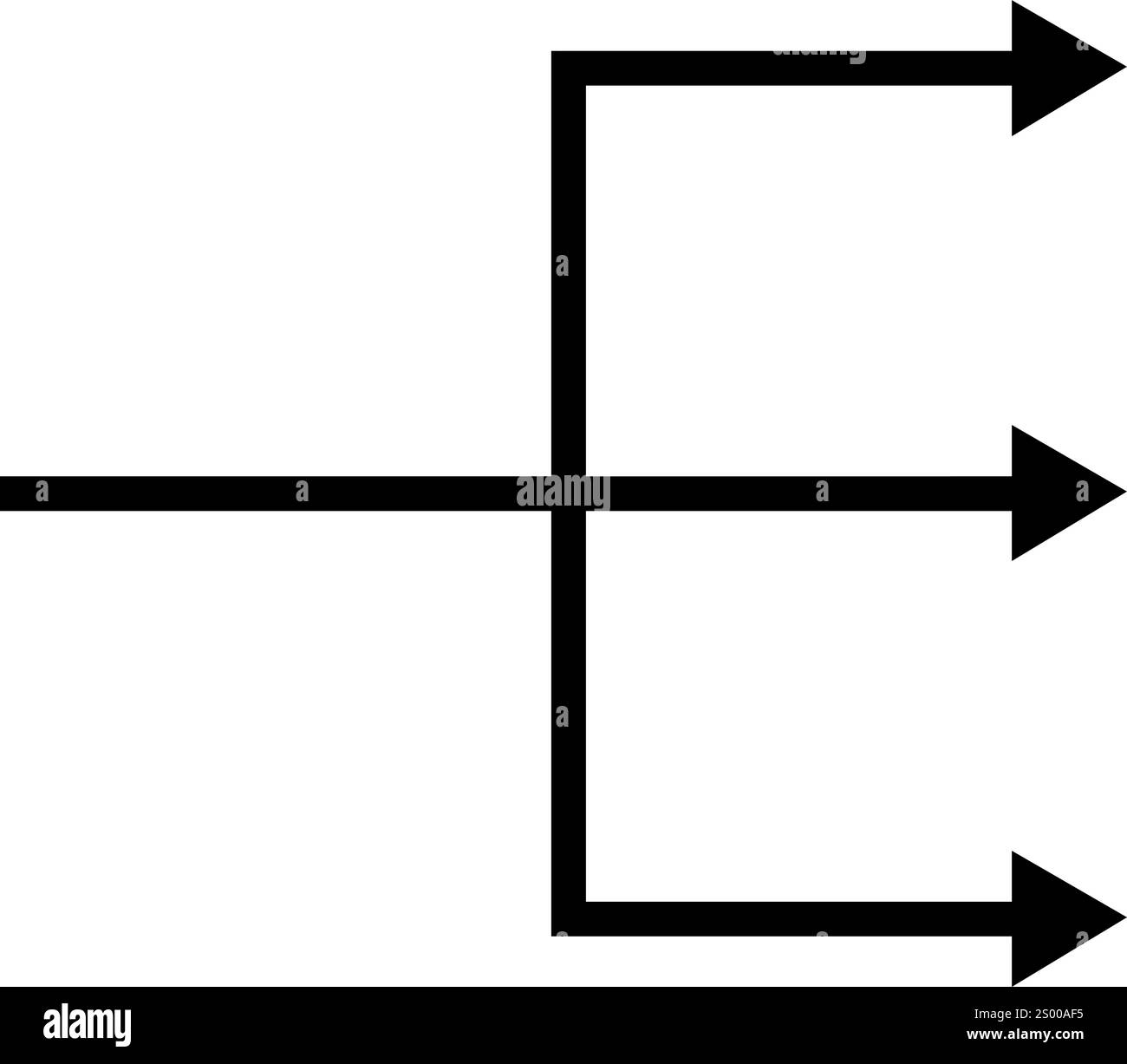 vector illustration black symbol trident arrow Stock Vector Image & Art ...