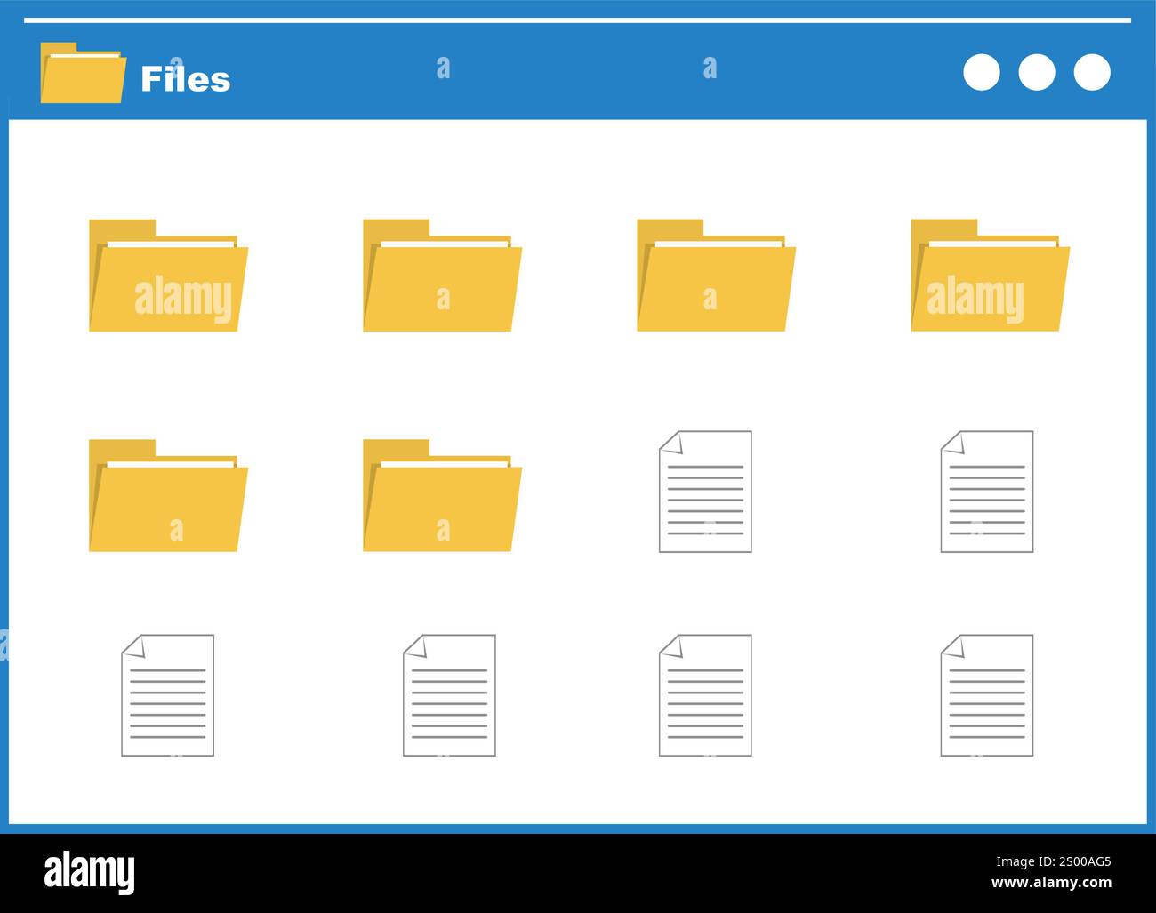 vector illustration icon file and folder explorer computer system Stock ...