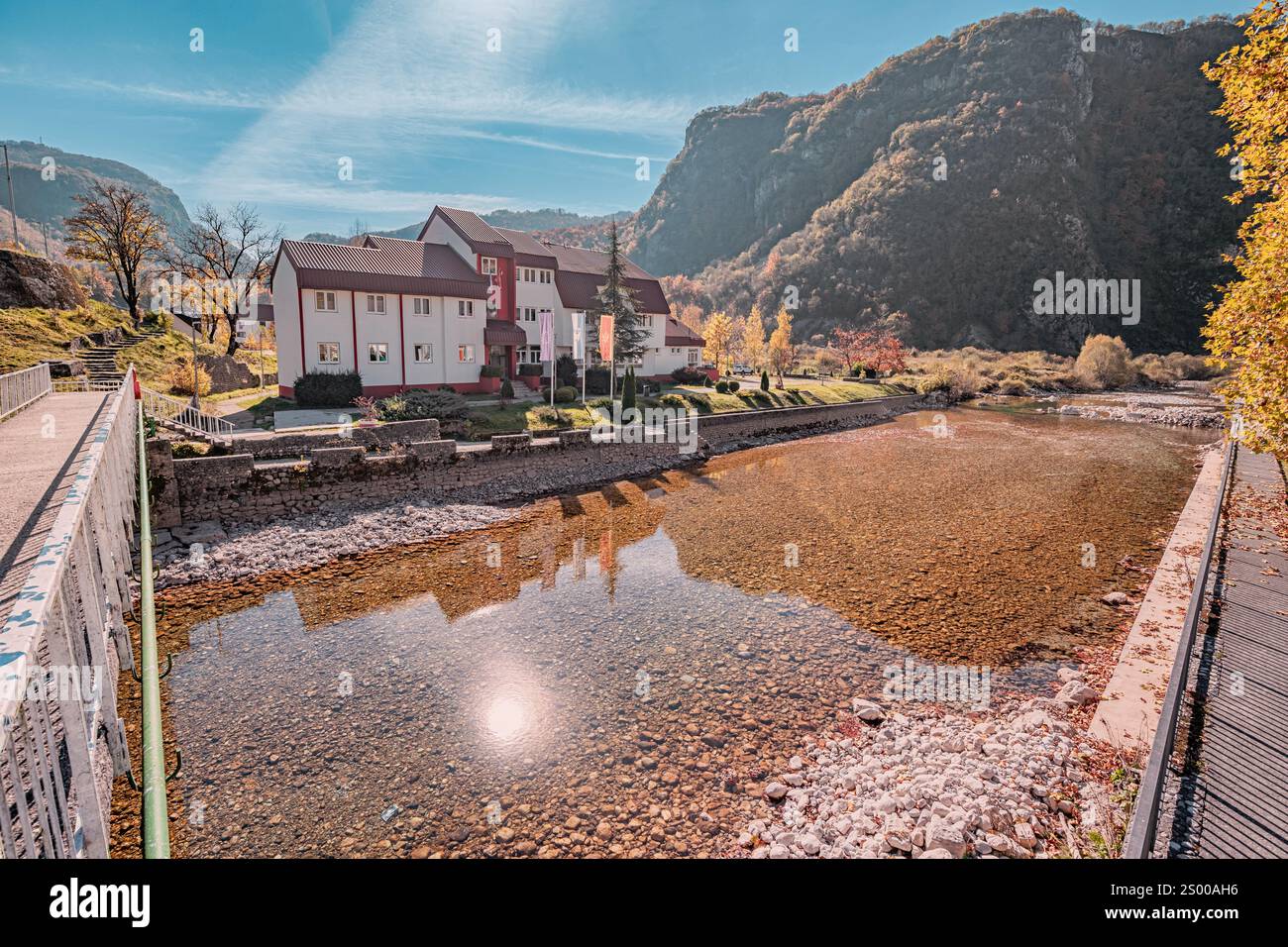 1 November 2024, Savnik, Montenegro: Municipal administration office ...