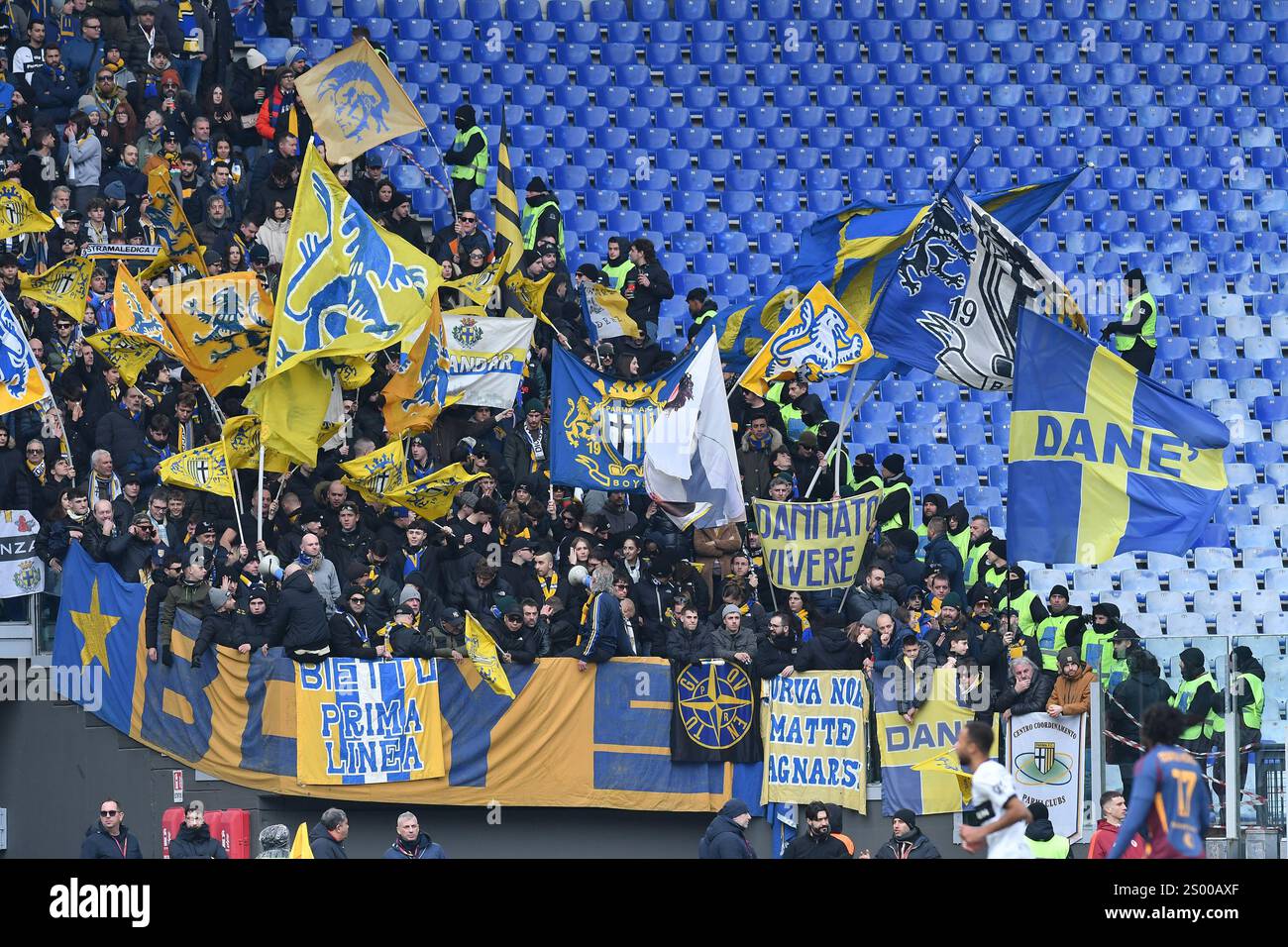 Rome, Italy. 22nd Dec, 2024. Parma fans during the Serie A match ...