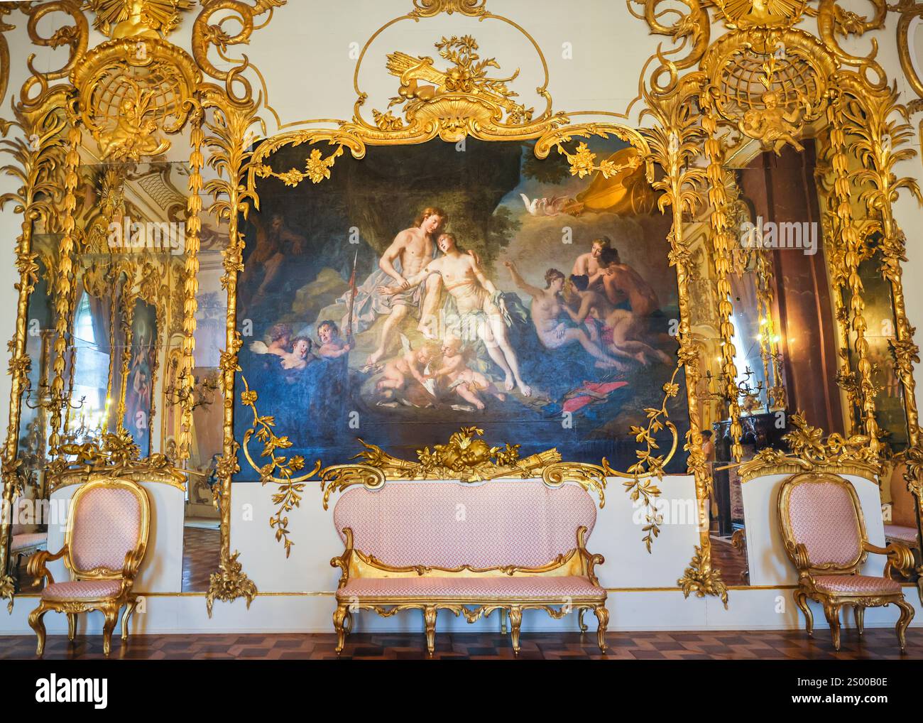Lower Concert Room, Interiors at New Palace, Neues Palais, Sanssouci ...