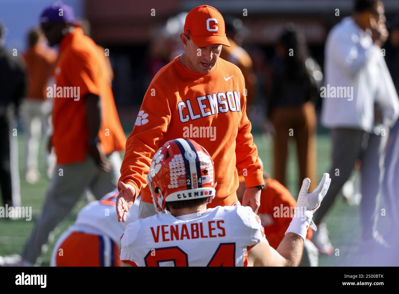 AUSTIN, TX - DECEMBER 21: Clemson Tigers head coach Dabo Swinney gives ...