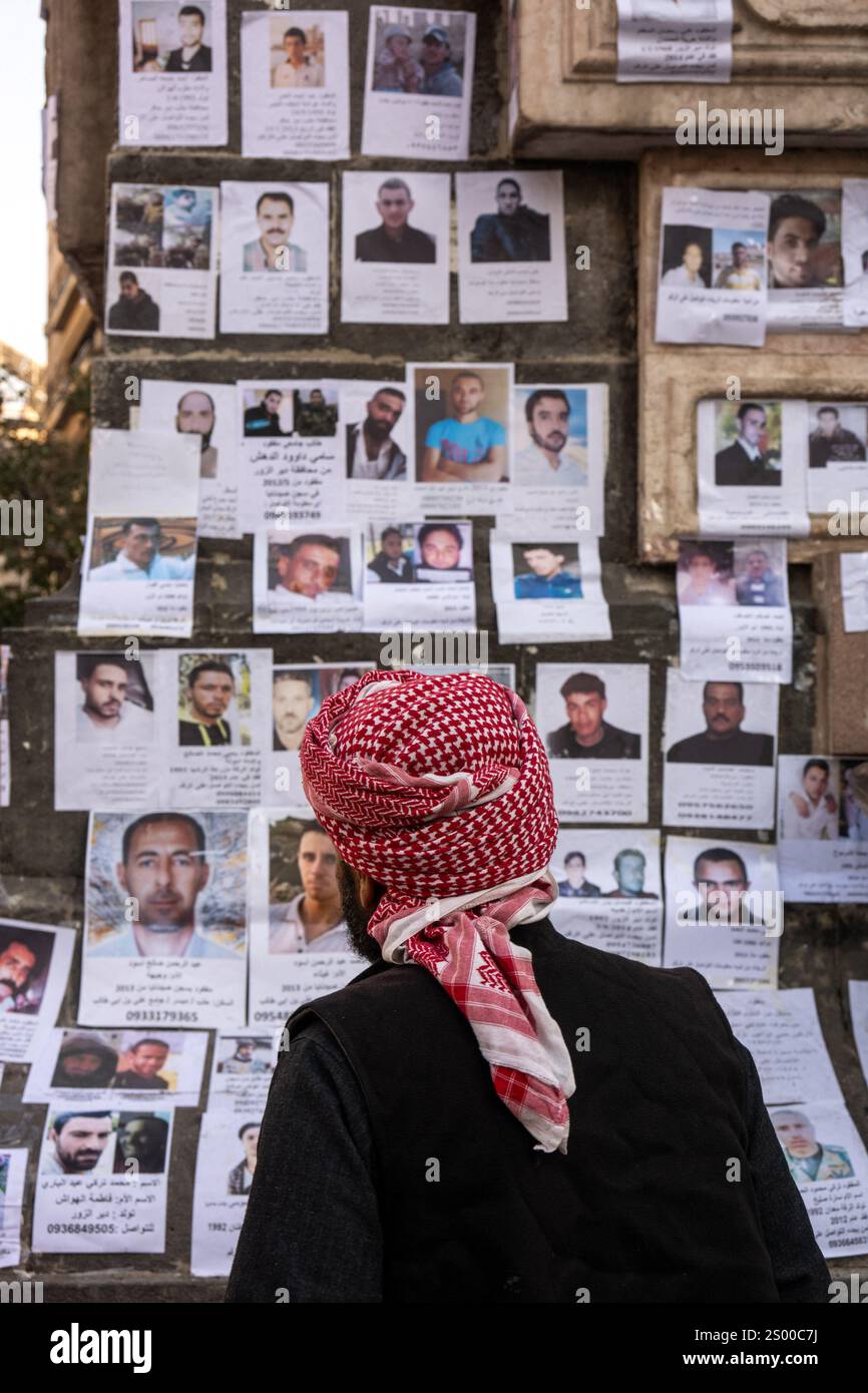 Portraits of missing ones, seen by ‘Marjeh’ square, in the center of ...