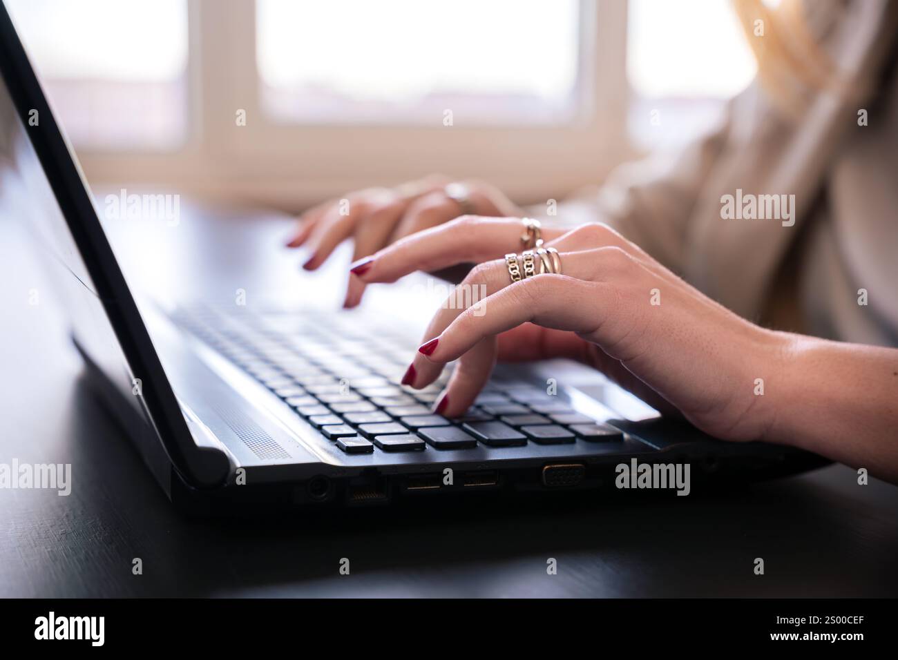 Close up employee typing hi-res stock photography and images - Alamy