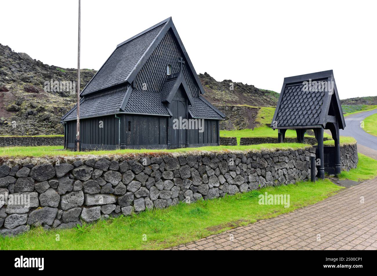 Heimaey Stave Church, replica of Haltdalen Stave Church from 1170 ...