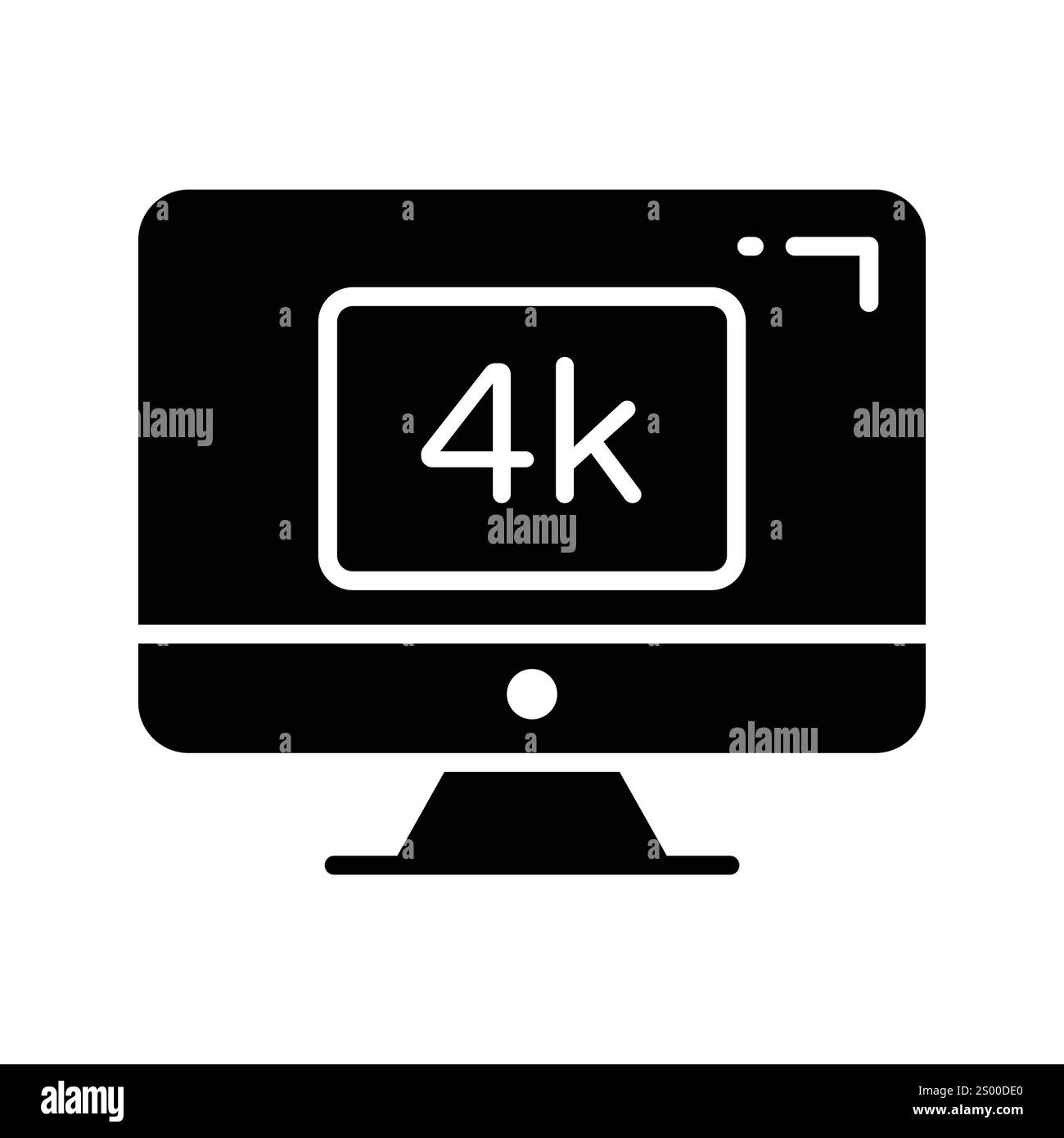 Led tv screen, icon of 4k Technology in trendy style Stock Vector Image ...