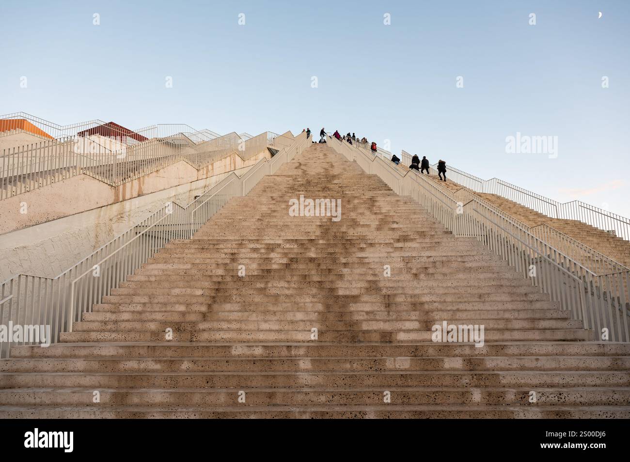 Communist structure of the stairs of the Pyramid of Tirana, Albania ...