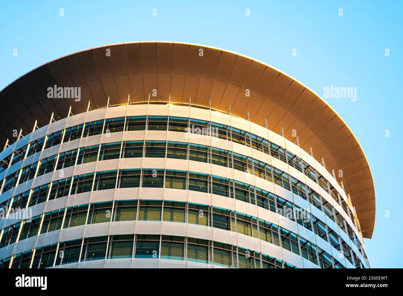 Contemporary round shaped building patterns in Tirana, Albania, DEC 7 ...