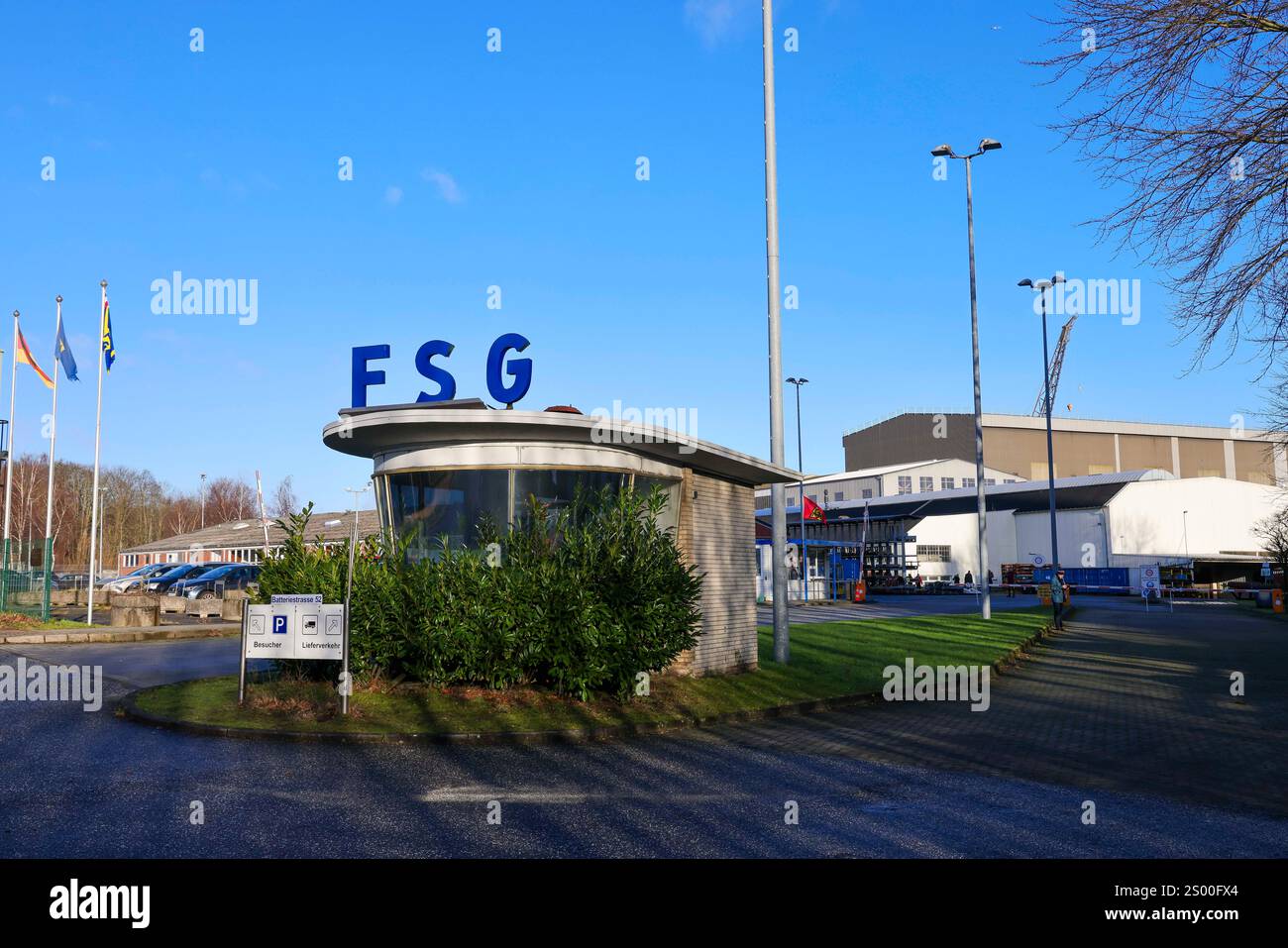 Flensburg, Germany. 23rd Dec, 2024. The sun is shining on the FSG ...