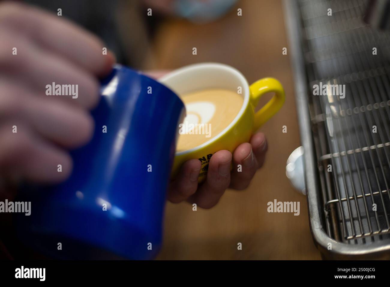 Davide Angeletti, owner of Ovenbird Coffee, in Ovenbird coffee cafe ...