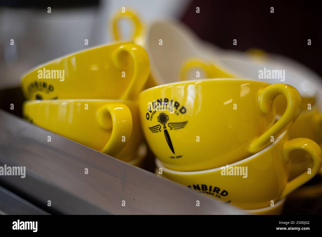 Davide Angeletti, owner of Ovenbird Coffee, in Ovenbird coffee cafe ...