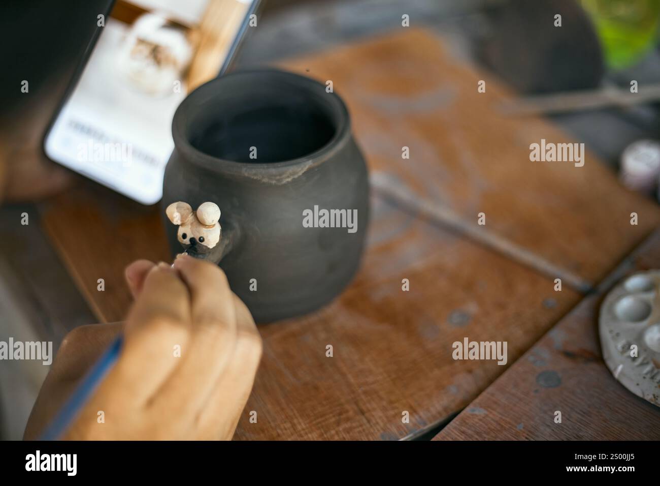 Ceramic workshop. The process of creating pottery Stock Photo - Alamy