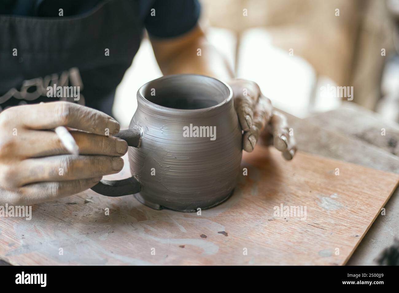 Ceramic workshop. The process of creating pottery Stock Photo - Alamy