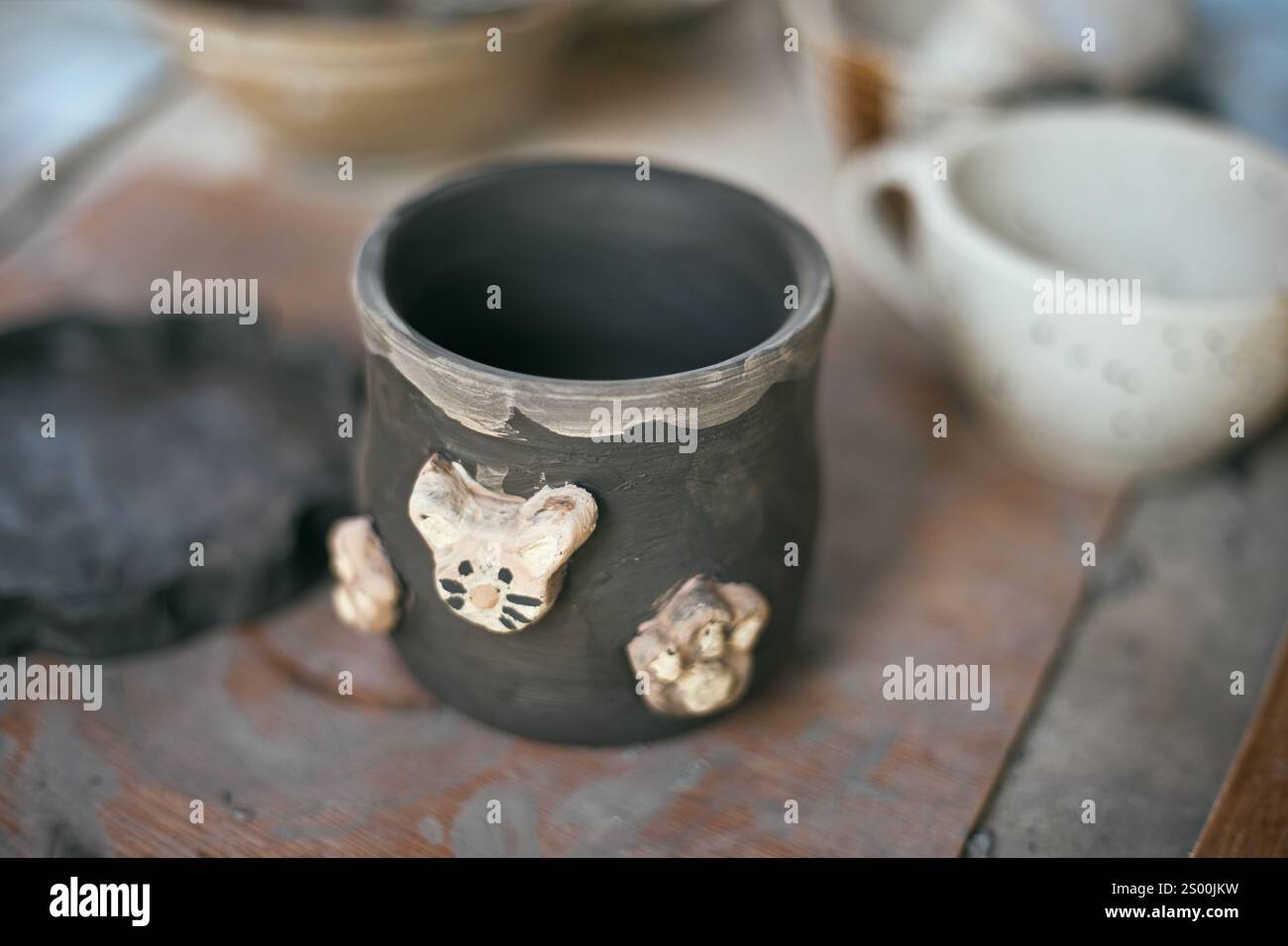 Ceramic workshop. The process of creating pottery Stock Photo - Alamy