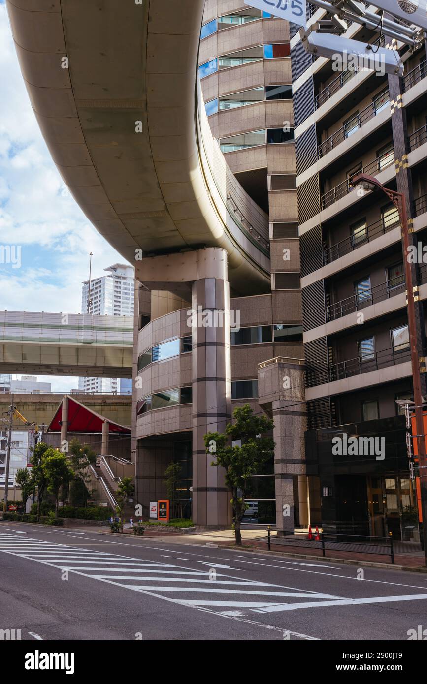 OSAKA, JAPAN - SEPTEMBER 25 2024: The famous 'highway thru a building ...