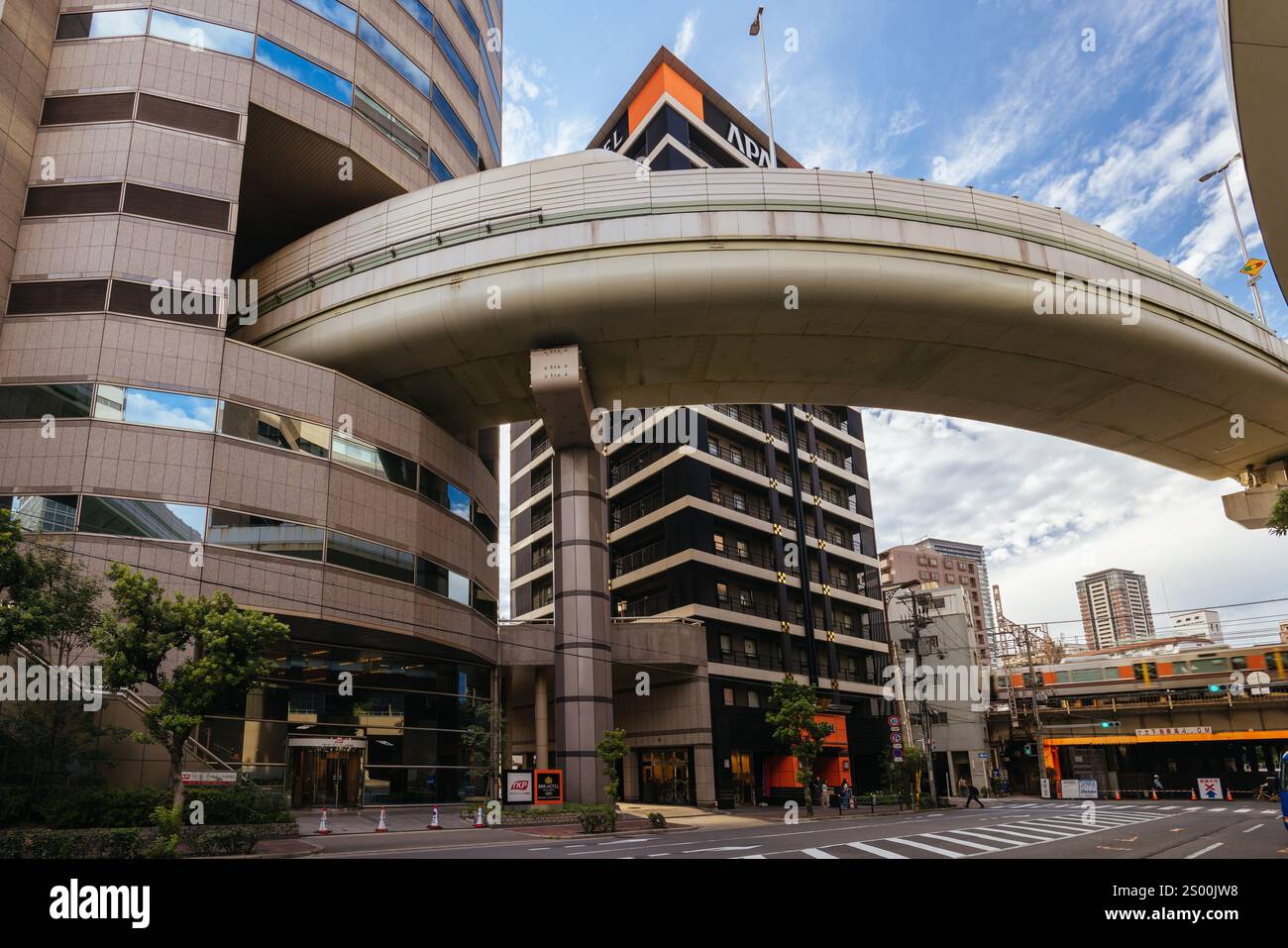 OSAKA, JAPAN - SEPTEMBER 25 2024: The famous 'highway thru a building ...