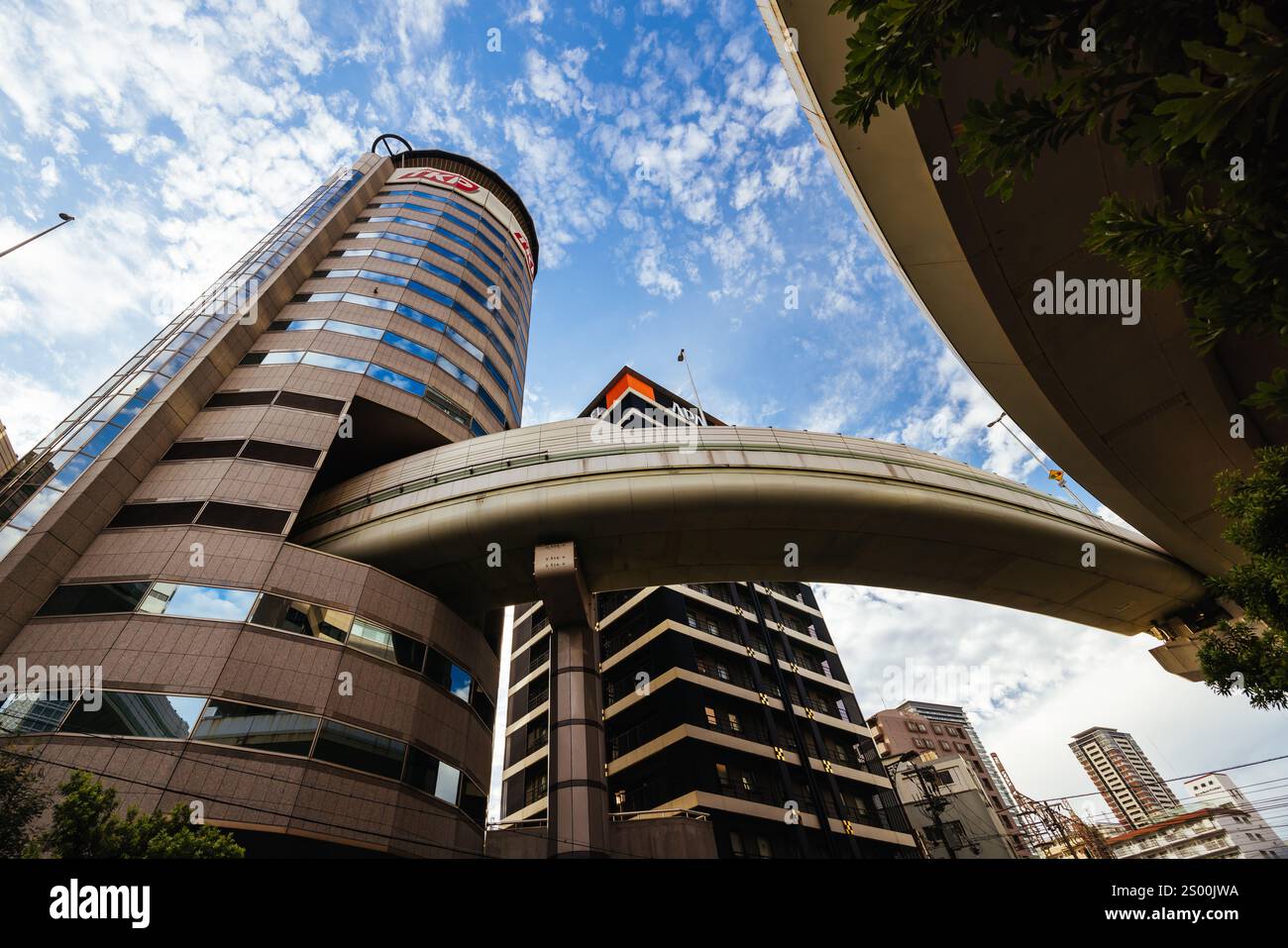 OSAKA, JAPAN - SEPTEMBER 25 2024: The famous 'highway thru a building ...