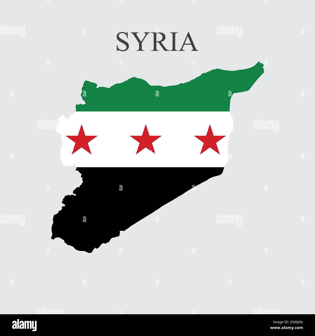 Vector of Syria Flag on Syria Map Stock Vector Image & Art - Alamy
