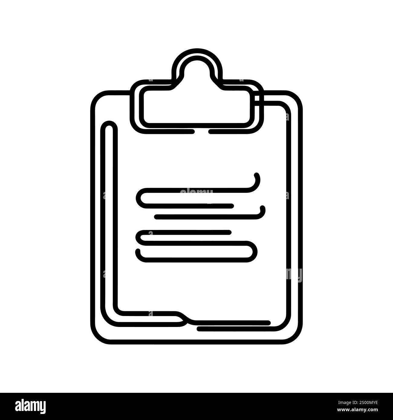 One continuous line illustration of a checklist. Line art of a ...