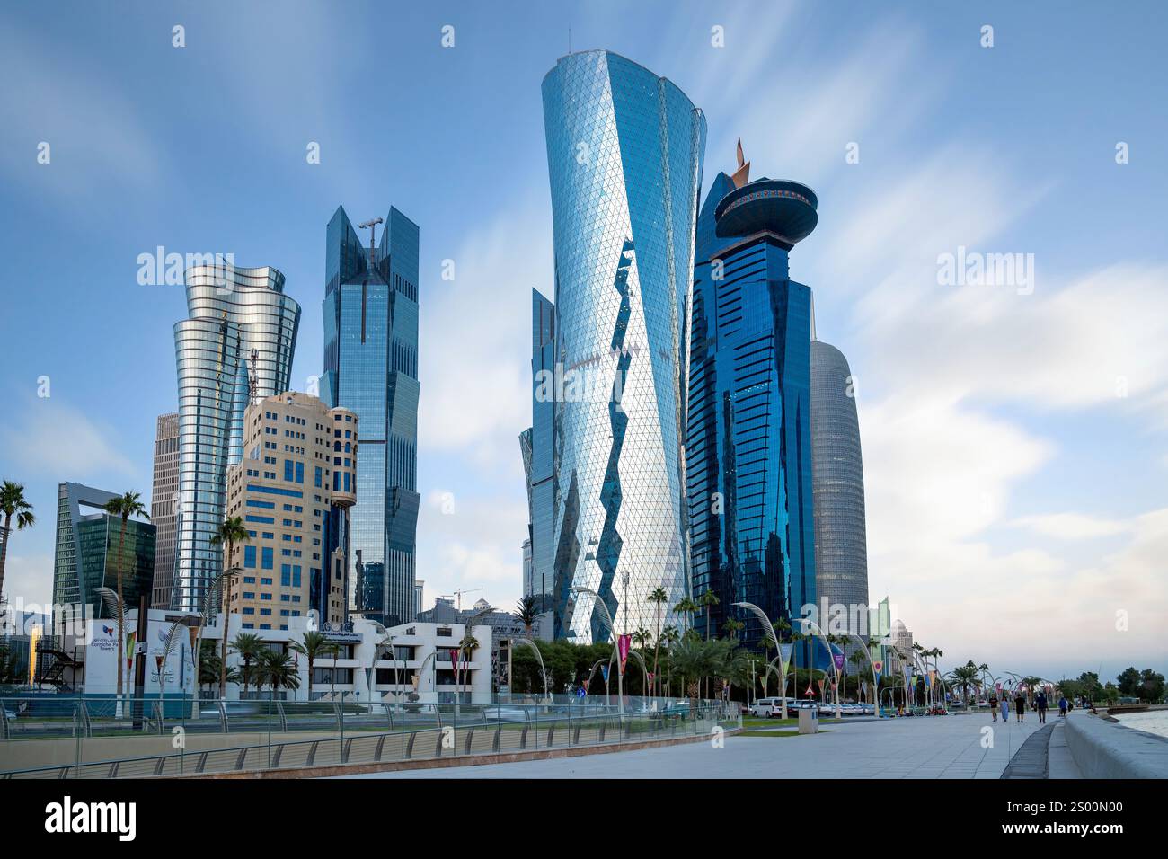 Doha Skyline view from Corniche west bay Doha Stock Photo - Alamy