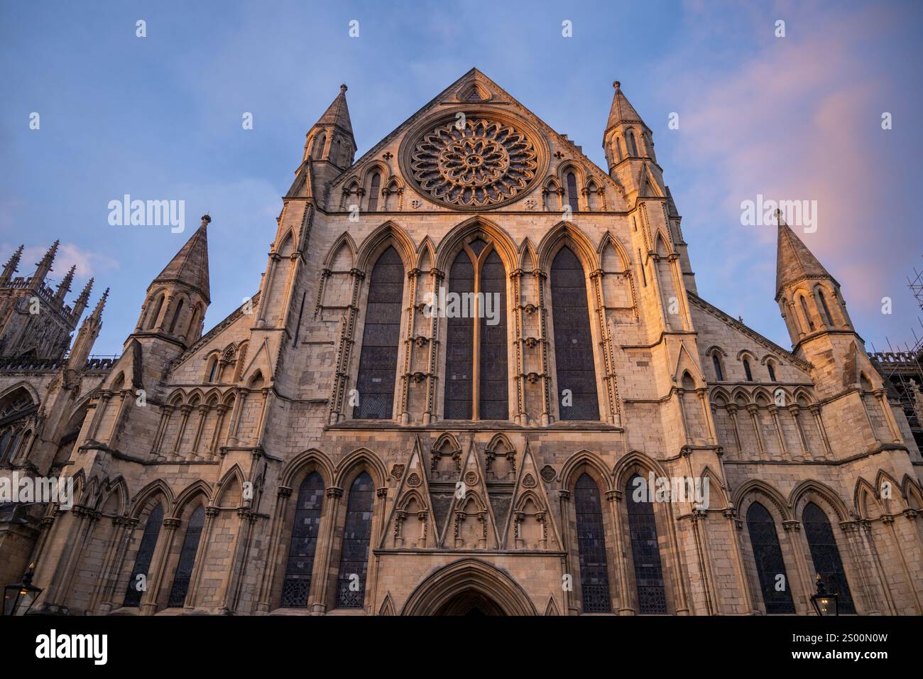 The stunning Rose Window of York Minster shines beautifully against the ...