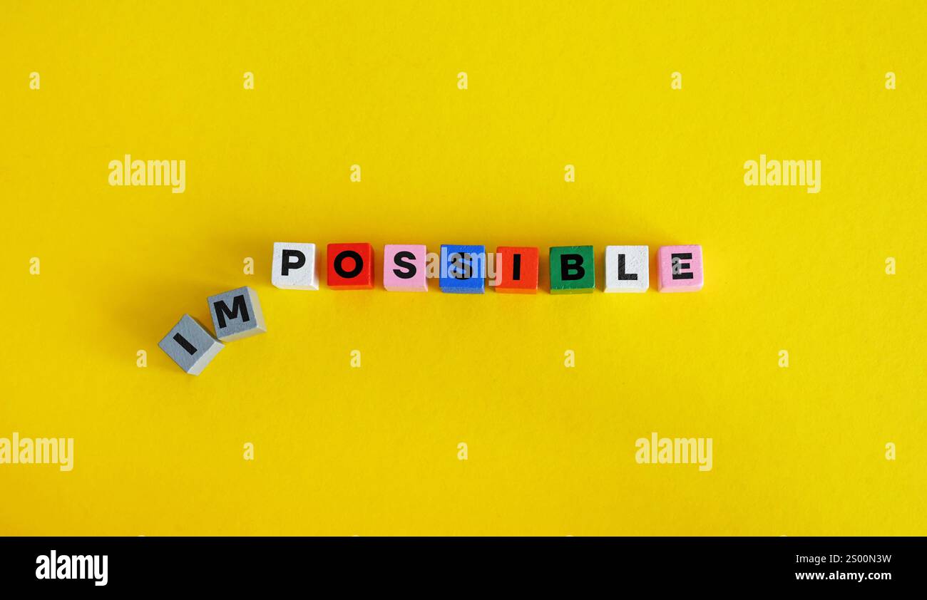 Cubes changing impossible to possible. Mindset transformation Stock ...