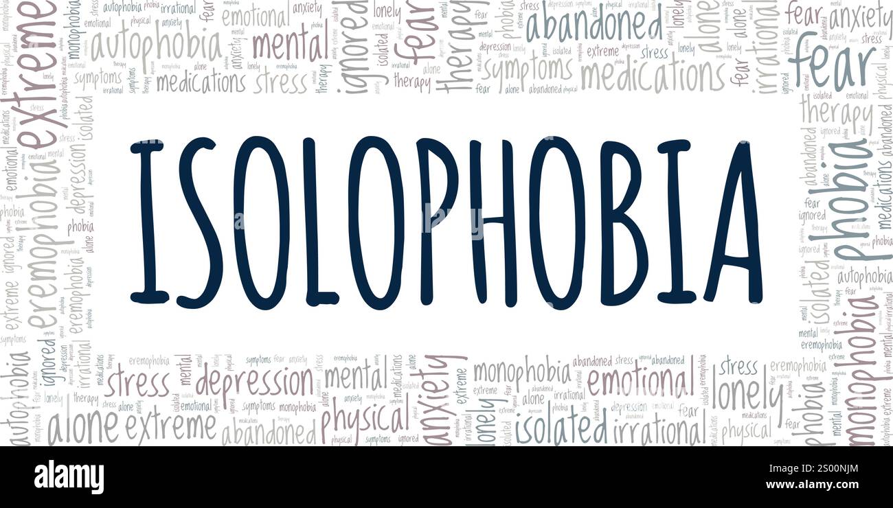 Isolophobia, Autophobia, Monophobia: Fear of Being Alone word cloud ...