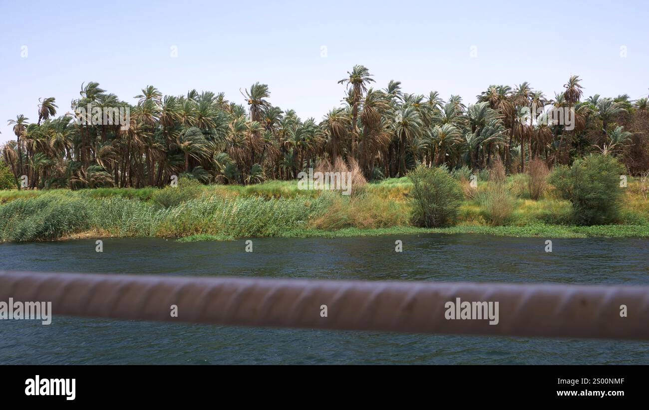 Cruise on the Nile River, view from dahabiah in Egypt Stock Photo - Alamy