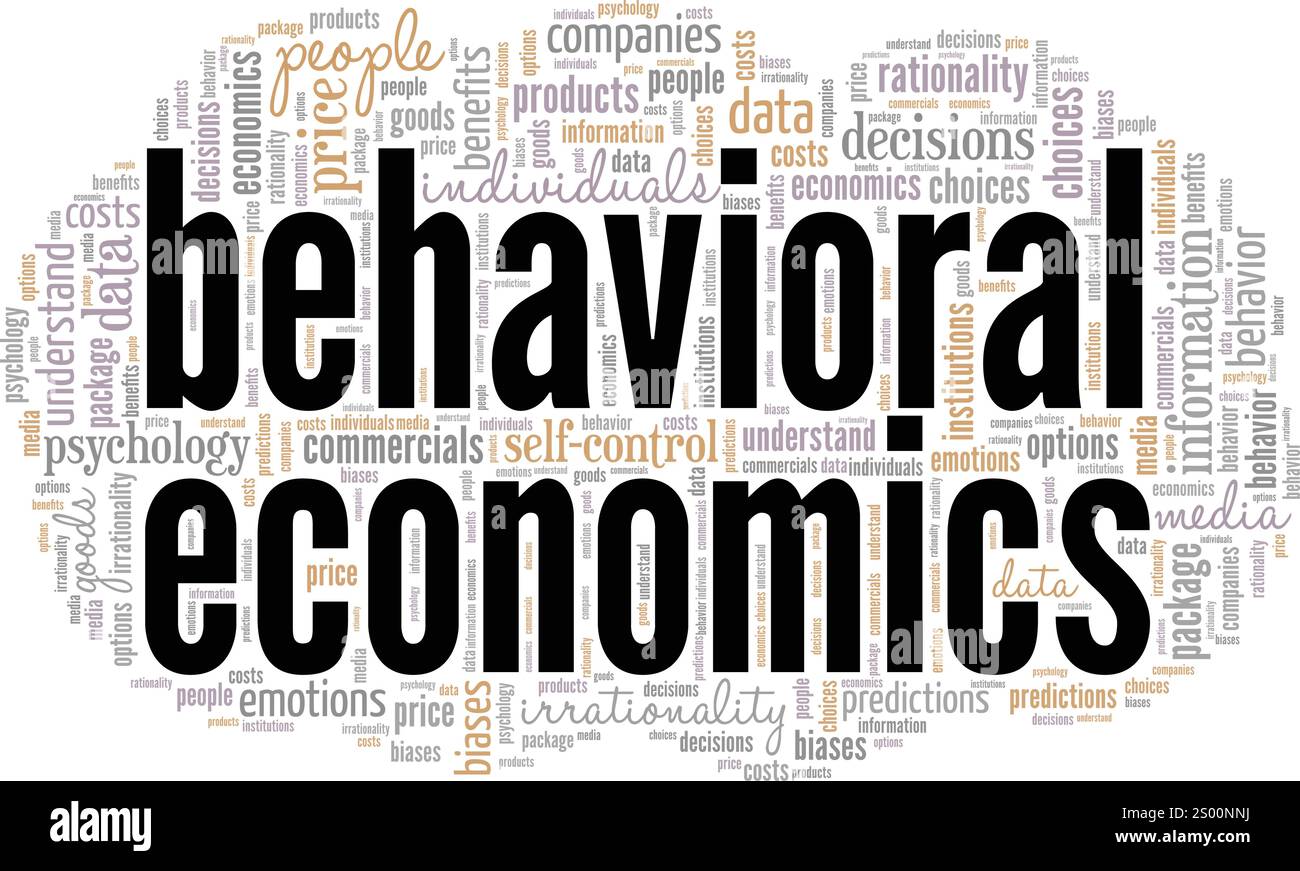Behavioral Economics word cloud conceptual design isolated on white ...
