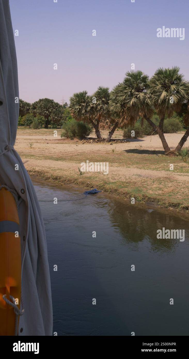 Cruise on the Nile River, view from dahabiah in Egypt Stock Photo - Alamy