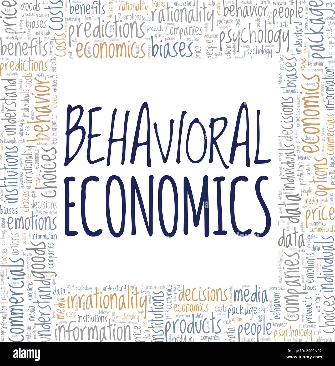 Behavioral Economics word cloud conceptual design isolated on white ...